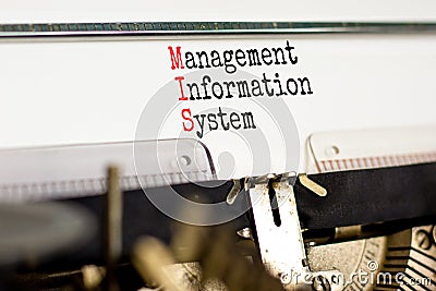 MIS Management Information System Symbol. Concept Words MIS Management ...