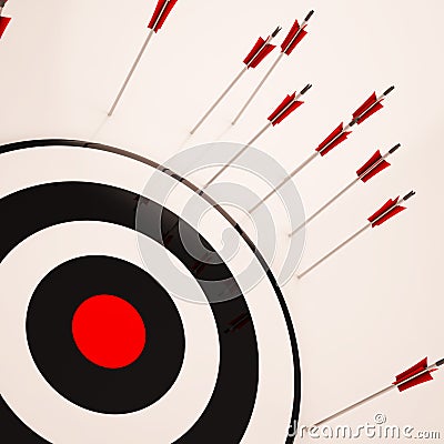 Missed Target Shows Failure Unsuccessful Aim Stock Images - Image: 32070214
