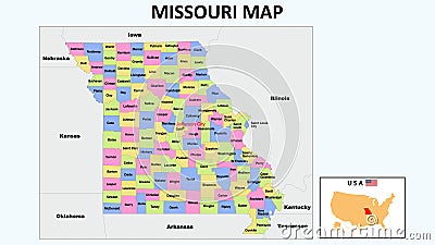 Missouri Map. State And District Map Of Missouri. Political Map Of ...