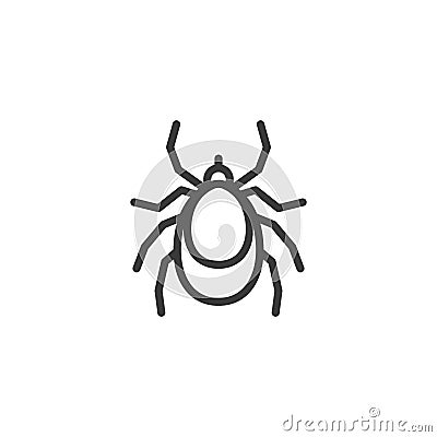 Mite, Icon In Line Design. Mite, Arachnid, Pest, Tiny, Insect, Parasite ...