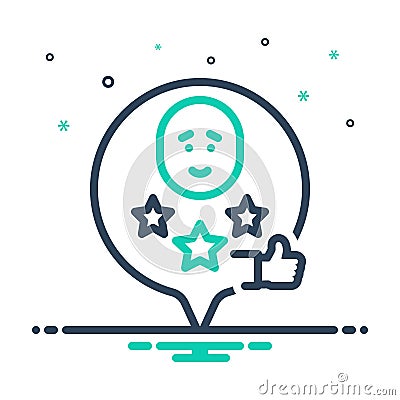 Mix Icon For Satisfactory, Satisfying And Customer Cartoon Vector ...