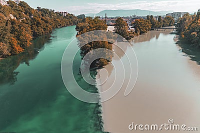 The Mix Of Two Rivers Royalty-Free Stock Photography | CartoonDealer ...