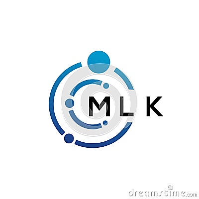 MLK Letter Technology Logo Design On White Background. MLK Creative ...