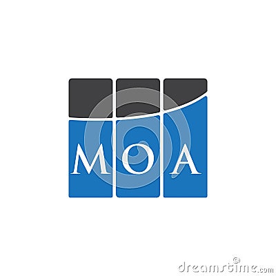MOA Letter Logo Design On Black Background.MOA Creative Initials Letter ...