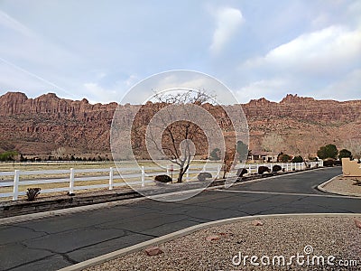 Moab Ranges Of Huge Cliffs And Rocks Stock Photo | CartoonDealer.com ...