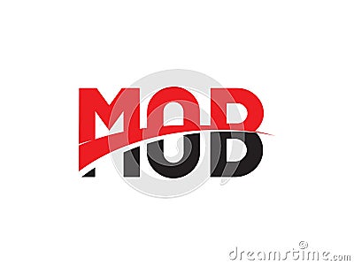 MOB Letter Initial Logo Design Cartoon Vector | CartoonDealer.com ...