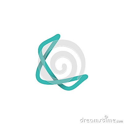 Abstract Line Rubber Band Style Icon Logo Cartoon Vector ...