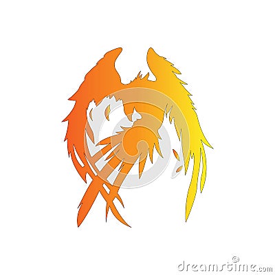 Vector Illustration Of Phoenix Fire Logo | CartoonDealer.com #189311244
