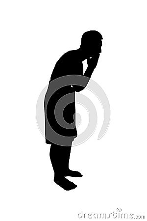Showering Man Silhouette Vector | CartoonDealer.com #197010601