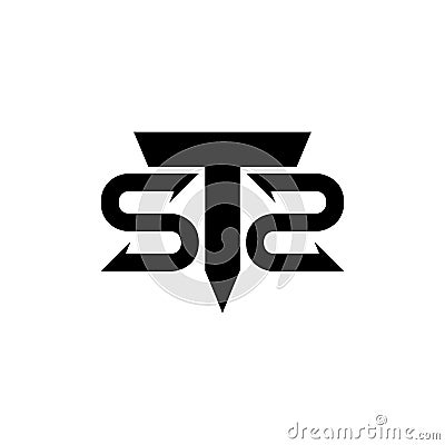 Minimal Vector Graphic Alphabet Symbol. STS Letter Logos And Icons ...