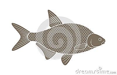 Bream Logo. Isolated Bream On White Background Vector Illustration ...