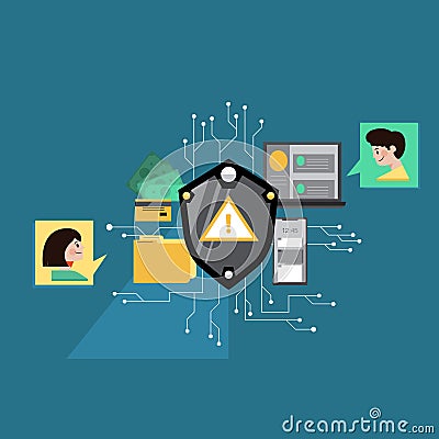 Visualizing The Role Of A Cyber Security Analyst Cartoon Vector ...