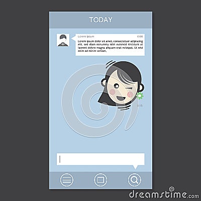 Mobile Chat Frames Message Boxes Sample Text Stock Vector - Image: 46979580