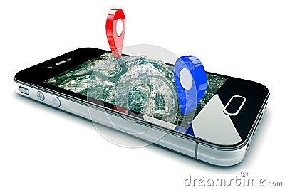 Mobile GPS Navigation Stock Photo - Image: 46991362