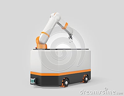Mobile Robot AGV On Gray Background Stock Photo | CartoonDealer.com ...