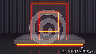 Mock Up Podium For Product Presentation,3D Render,Mock-up Square Plinth ...