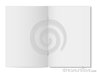 Mockup Of Big Open Book With Realistic Shadows, Isolated On White ...
