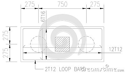 Plan And Sections Of Pile Cap Design Drawing Shown Technical Drawing ...