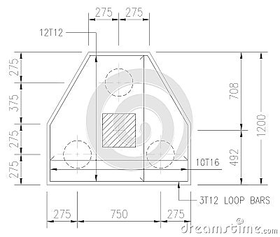Plan And Sections Of Pile Cap Design Drawing Shown Technical Drawing ...