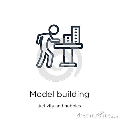 Model Building Icon. Thin Linear Model Building Outline Icon Isolated ...