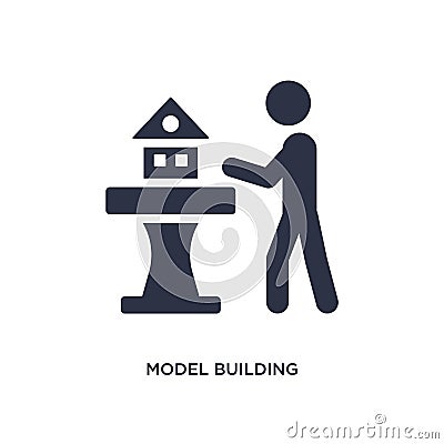 Model Building Icon On White Background. Simple Element Illustration ...