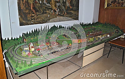 Model Railroad Table On Display In Museum Editorial Photo ...
