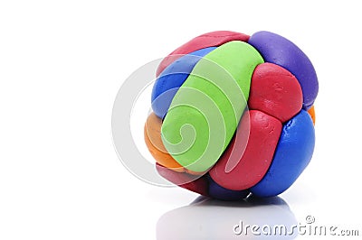 Three balls of play doh stock image. Image of green, putty - 43270597