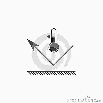 Moderate Temperature On The Thermometer. Thermo Regulation Icon. Retain ...