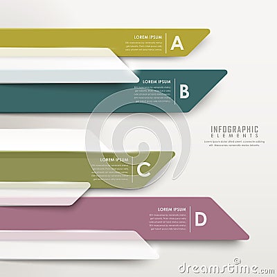 Modern Abstract Translucent Arrow Bar Chart Infographic Vector ...