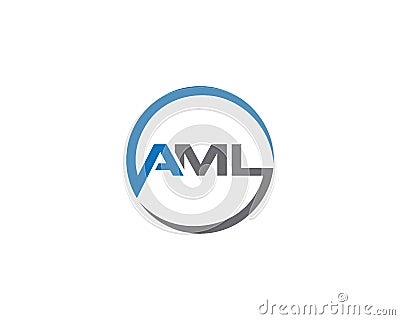 Modern AML Letter Initial Logo Design Vector Illustration ...