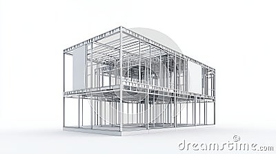 Modern Architectural Structure Showcasing A Skeletal Framework For ...