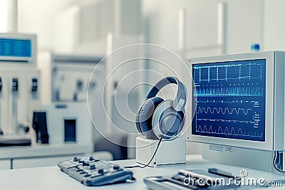 Modern Audiology Equipment In A Clinical Setting Stock Photography ...