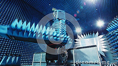 Automatic Machine Robot Operates in Acoustic Chamber Stock Video ...