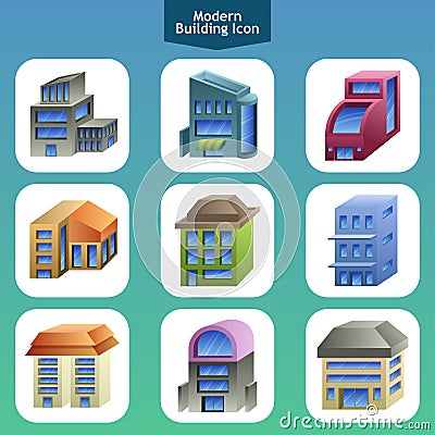 Modern Building Icons Stock Images - Image: 35330584
