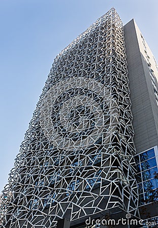 Modern Building With Texture Exterior Royalty Free Stock Photos - Image ...