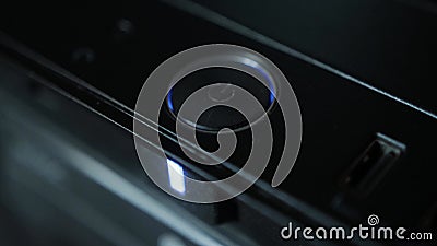 A Modern Button on the Computer System Unit for Turning on and Off ...