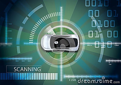 Modern Car Is Driverless Driving By Autonomous Driving Vehicle Stock ...