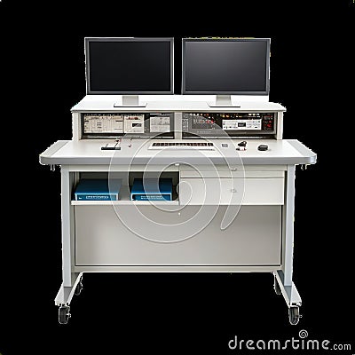 Modern Cardiac Catheterization Lab Control Table With Computers On ...