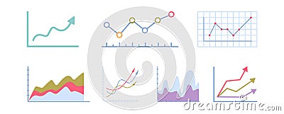 Modern Charts And Raising Graphs Cartoon Vector | CartoonDealer.com ...
