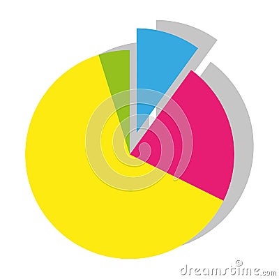 Modern Circle Sector. Chart Concept. Circle Section Graph. Vector ...