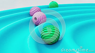 Modern 3d Background. Rolling Balls and Spheres. 3d Animation for ...