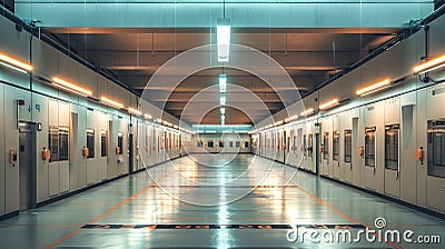 Modern Electrical Substation Interior With Advanced Technology And ...