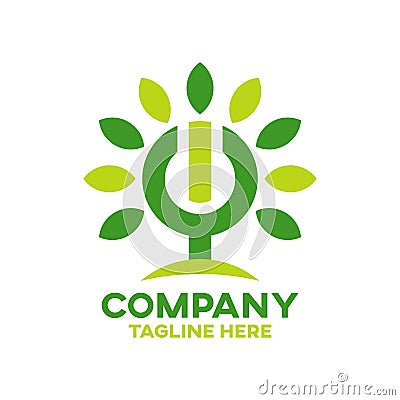 Modern Energy Tree Logo Cartoon Vector | CartoonDealer.com #148062807