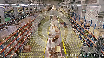 Futuristic Concept of a Modern Warehouse. Visualization of a Modern ...