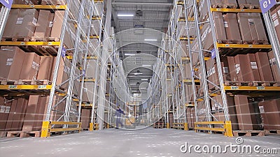 Futuristic Concept of a Modern Warehouse. Visualization of a Modern ...