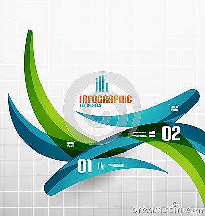 Modern Fresh Wave Business Infographics Cartoon Vector | CartoonDealer ...