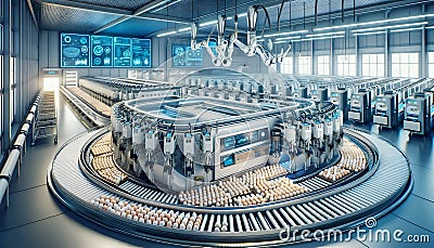 Modern-Futuristic-Poultry-Farm-Automation-Efficient-Robotic-Technology ...