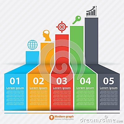 Modern Graph Banner Infographic Stock Vector - Image: 39439115