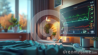 Modern Heart Monitor In The Hospital, Modern Medical Background Stock ...