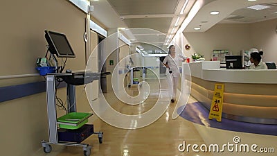 Modern hospital hall stock footage. Video of busy, medical - 44578434
